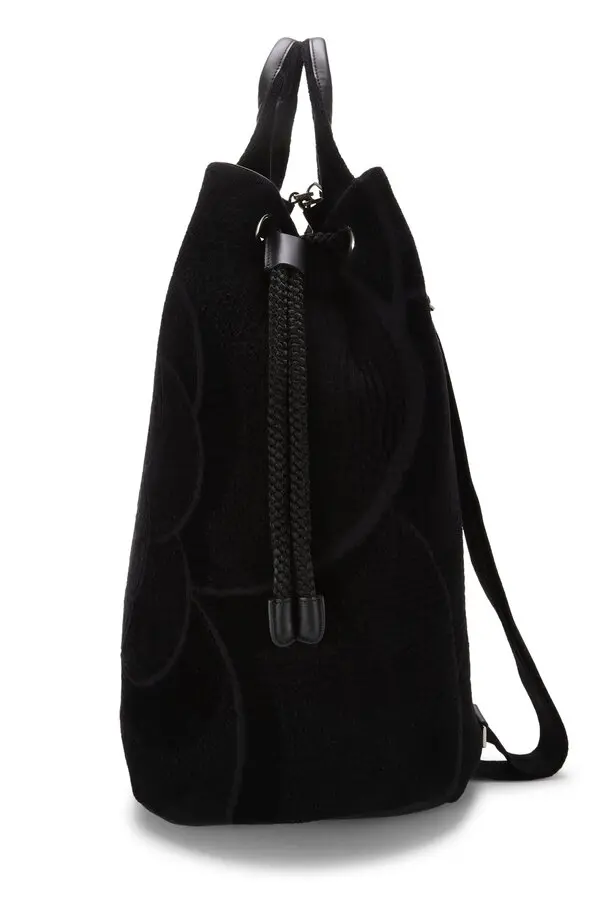 Chanel Terry Cloth Drawstring Backpack