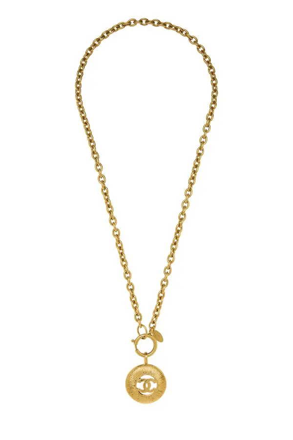 Chanel Cc Sunburst Necklace - Gold