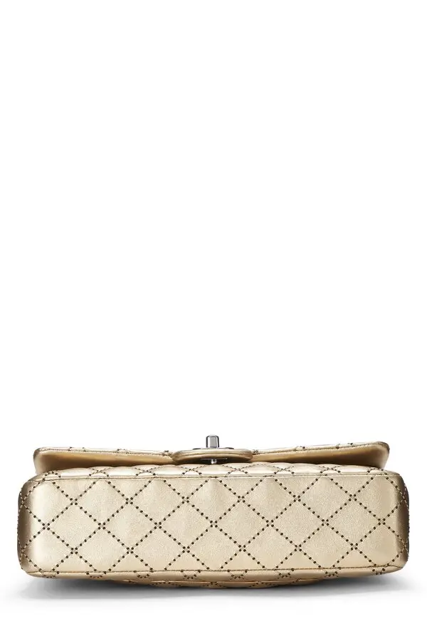 Chanel Metallic Quilted Lambskin Classic Double Flap Medium