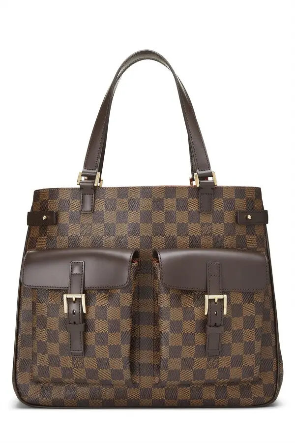 LOUIS VUITTON Damier Ebene Uzes Tote - Brown