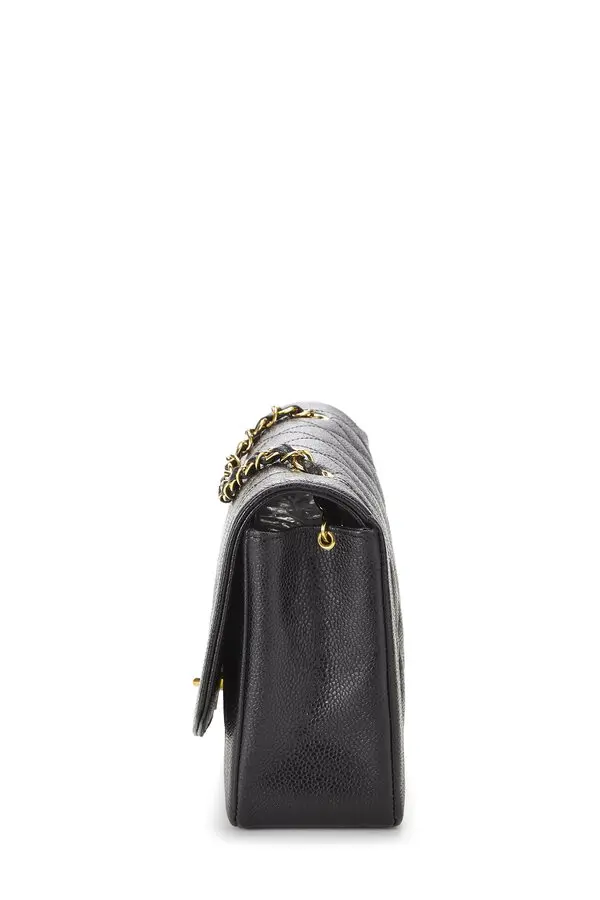 Chanel Quilted Caviar Diana Flap Bag - Black