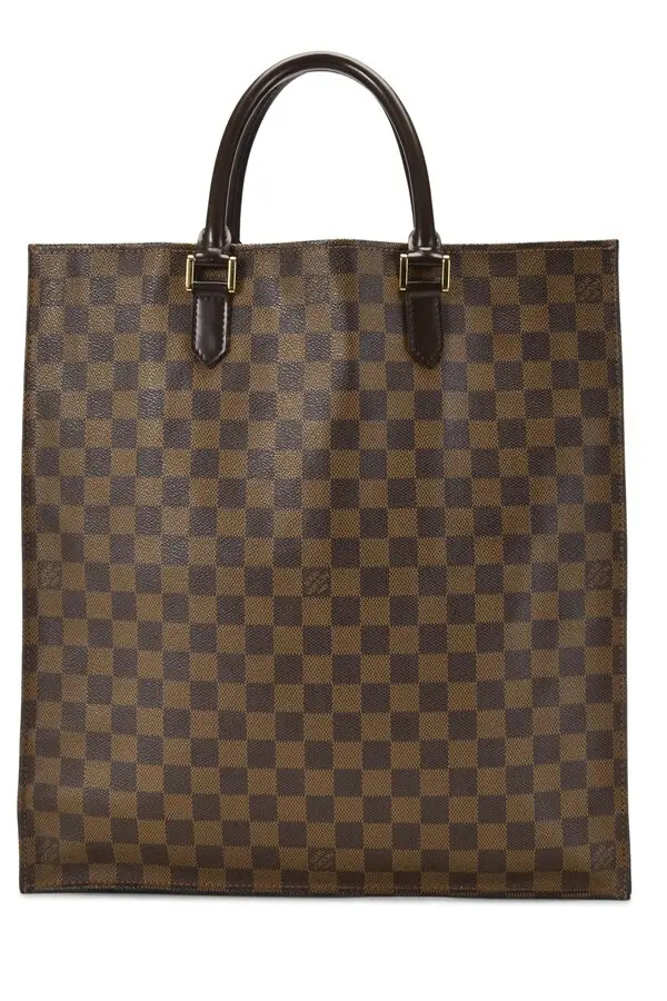 LOUIS VUITTON Damier Ebene Sac Plat Tote