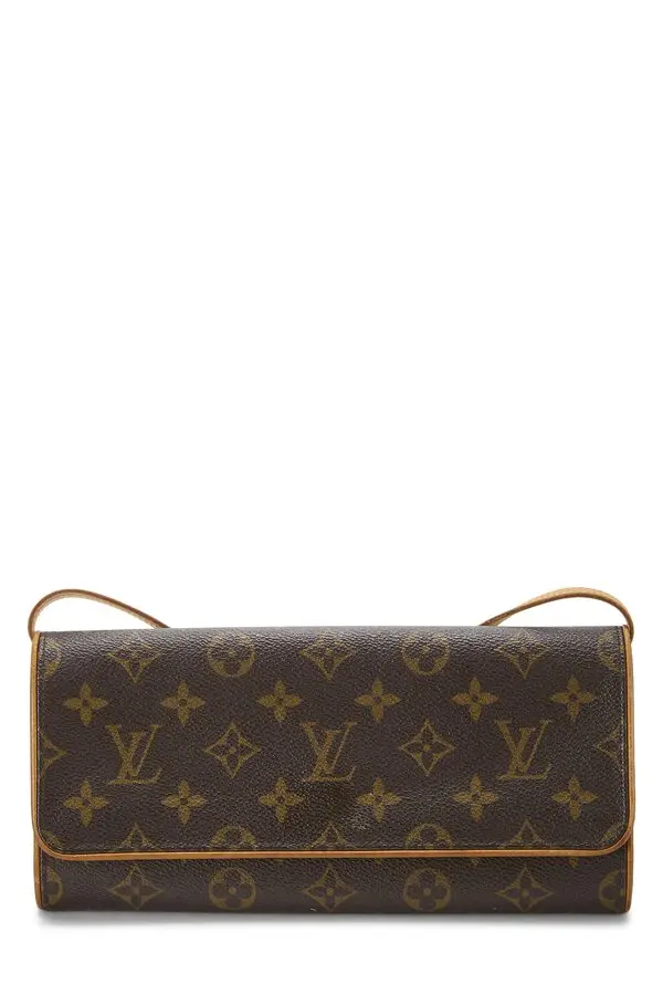 LOUIS VUITTON Monogram Canvas Pochette Twin - Brown