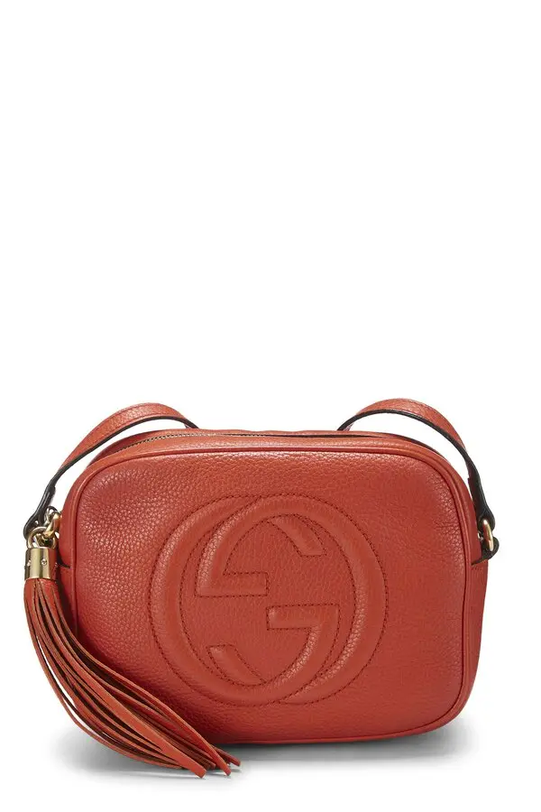 Gucci Grained Leather Soho Disco Bag - Orange | Editorialist