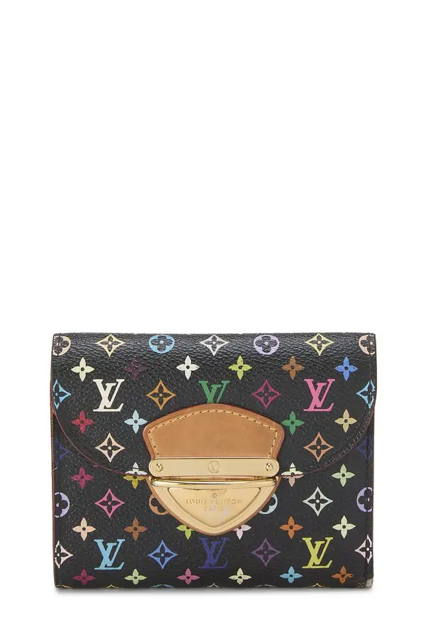 LOUIS VUITTON Takashi Murakami X Monogram Multicolore Joey Wallet - Black