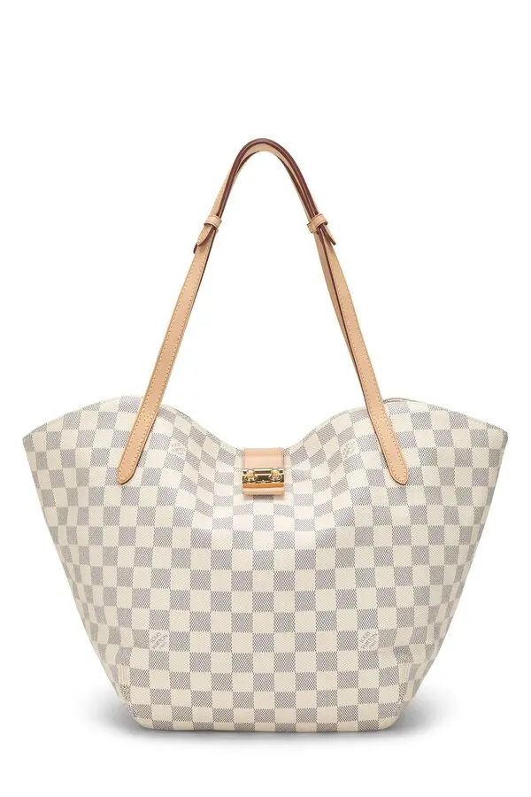 LOUIS VUITTON Damier Azur Salina Tote - White