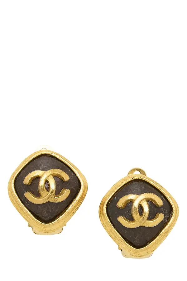 Chanel Cc Logo Diamond Earrings