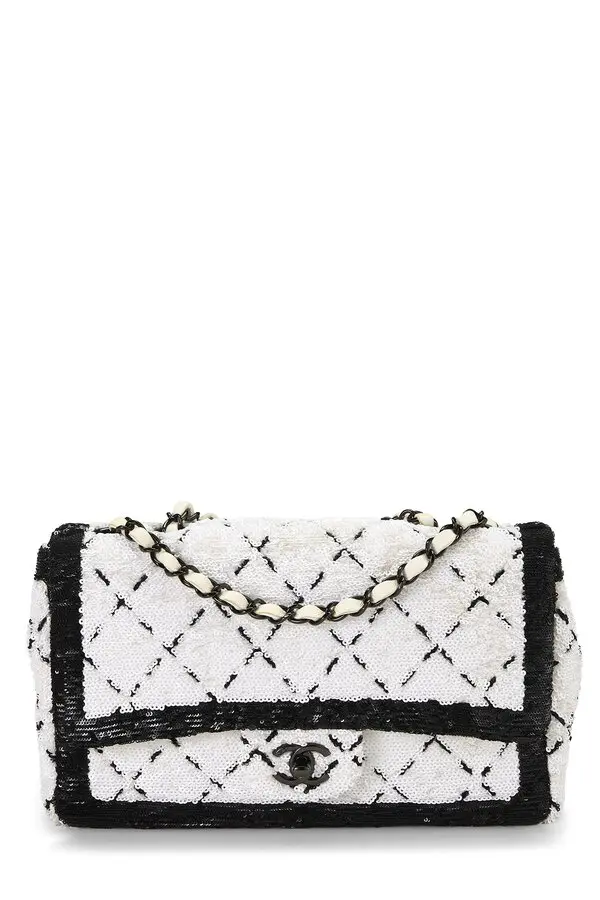 Chanel Medium Half Flap Bag - White