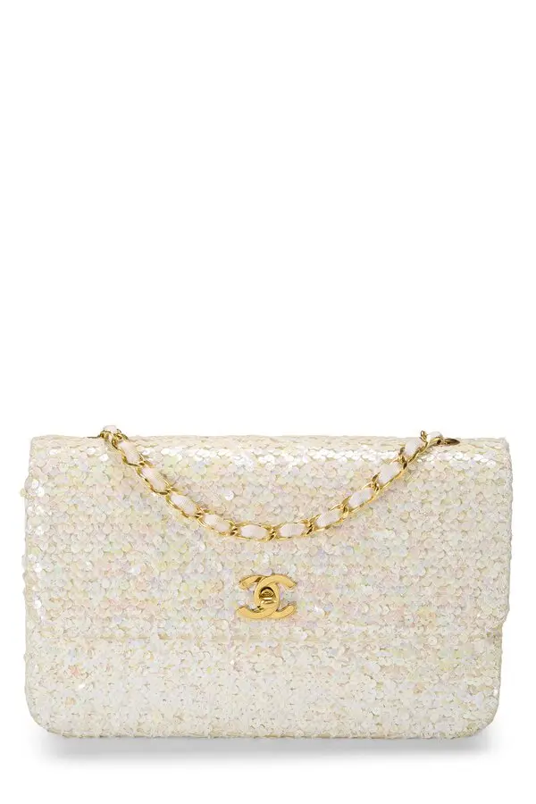 Chanel Medium Half Flap Bag - White
