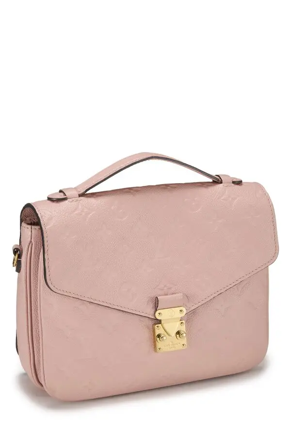 LOUIS VUITTON Monogram Empreinte Pochette Metis - Pink