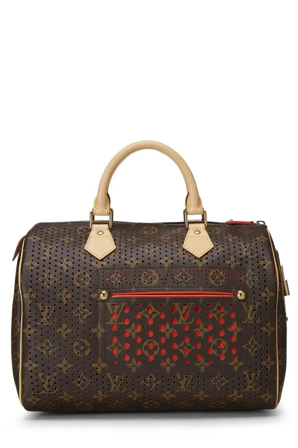 LOUIS VUITTON Monogram Canvas Perforated Speedy 30 - Orange