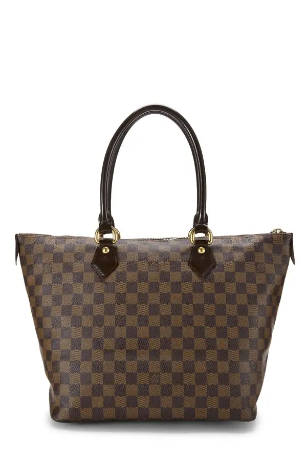 LOUIS VUITTON Damier Ebene Saleya Tote - Brown