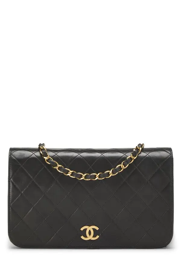Chanel Quilted Lambskin Flap Bag - Black