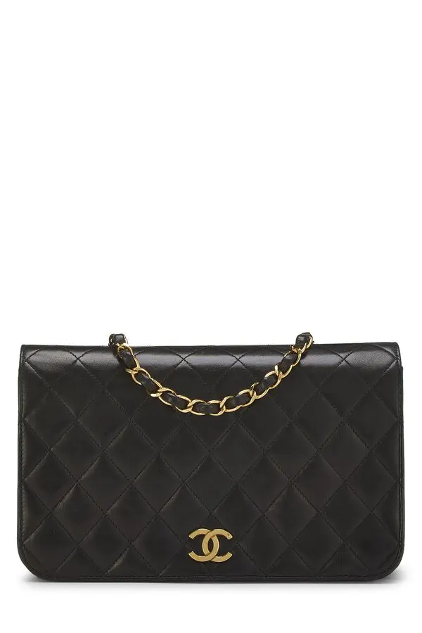 Chanel Quilted Lambskin Flap Bag - Black
