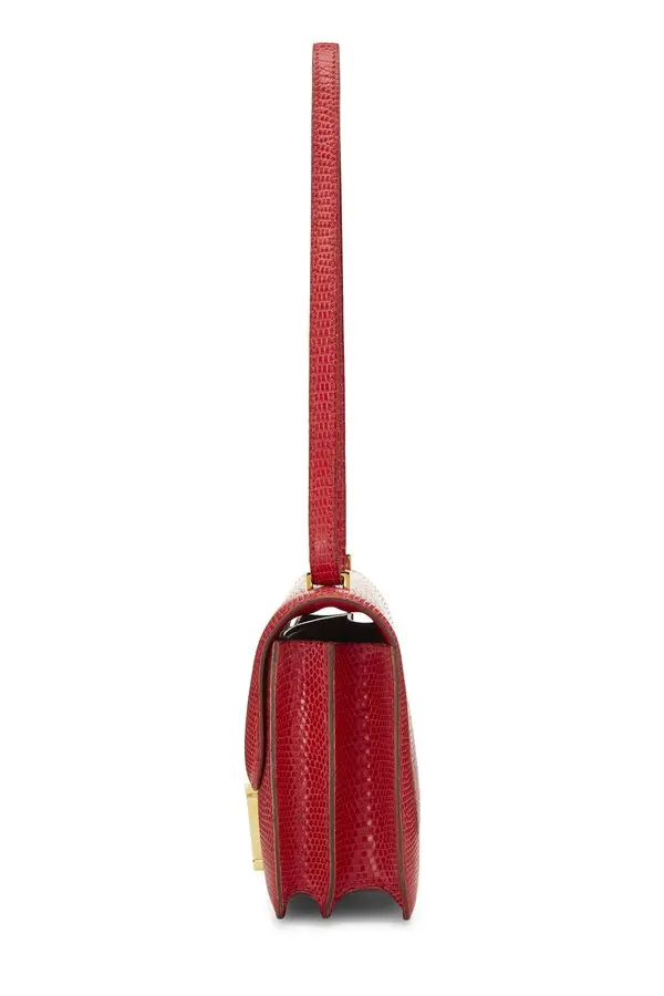 Hermès Rouge Vif Varanus Niloticus Constance 18 - Red