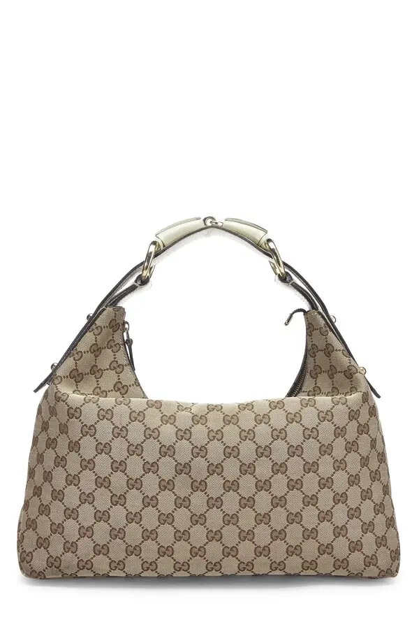 Gucci Gg Canvas Horsebit Hobo
