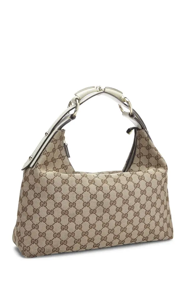 Gucci Gg Canvas Horsebit Hobo
