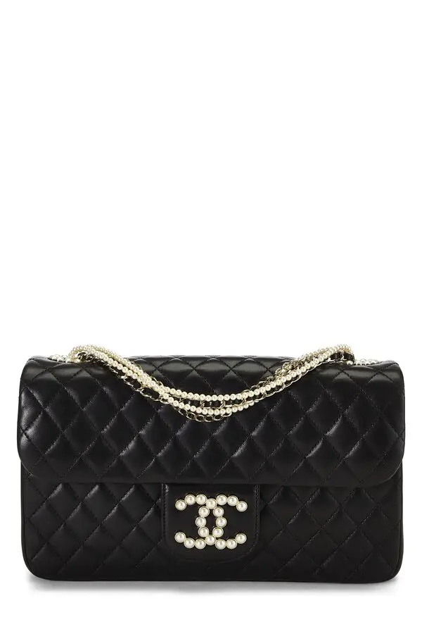 Chanel Westminster Pearl Flap Medium Bag - Black