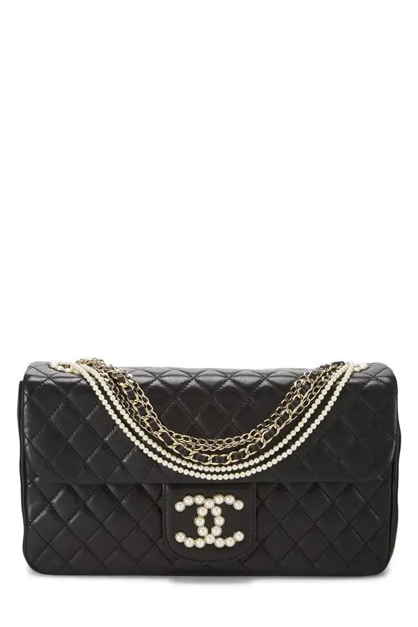 Chanel Westminster Pearl Flap Medium Bag - Black