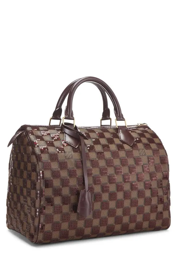 LOUIS VUITTON Damier Paillettes Speedy 30 - Red
