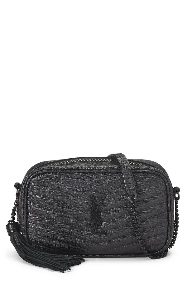 Saint Laurent Grainy Lou Camera Bag - Black