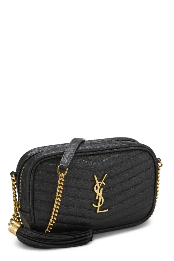 Saint Laurent Grainy Lou Camera Bag - Black