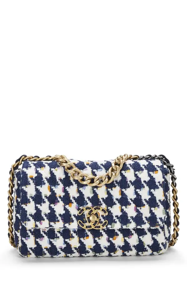 Chanel Quilted Tweed 19 Flap Bag
