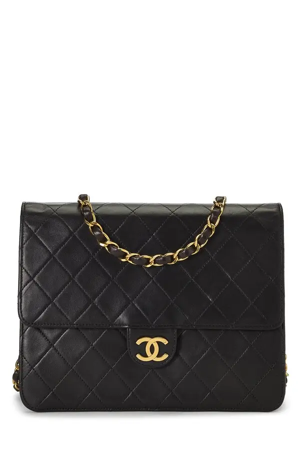 Chanel Quilted Lambskin Ex Flap Bag - Black