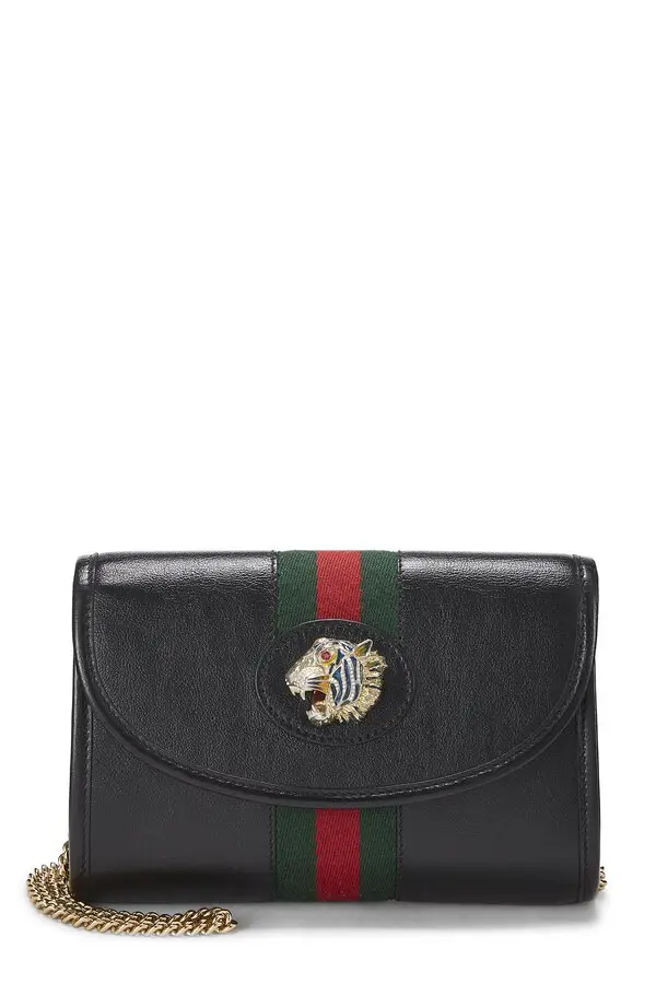 Gucci Leather Web Rajah Shoulder Bag