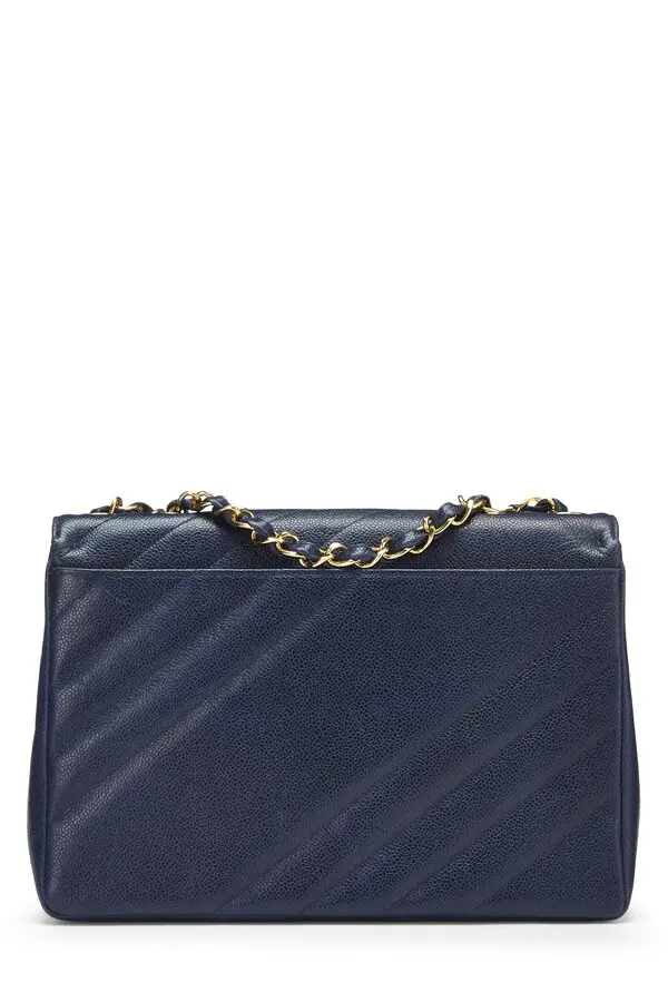 Chanel Caviar Diagonal Flap - Blue