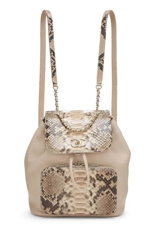 Chanel Caviar & Python Business Affinity Backpack