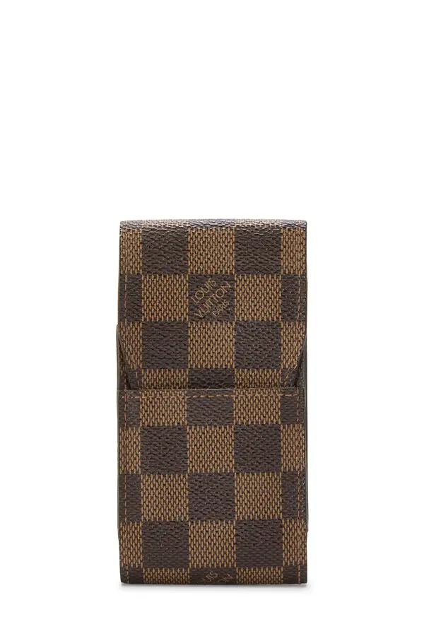 LOUIS VUITTON Damier Ebene Cigarette Case - Brown