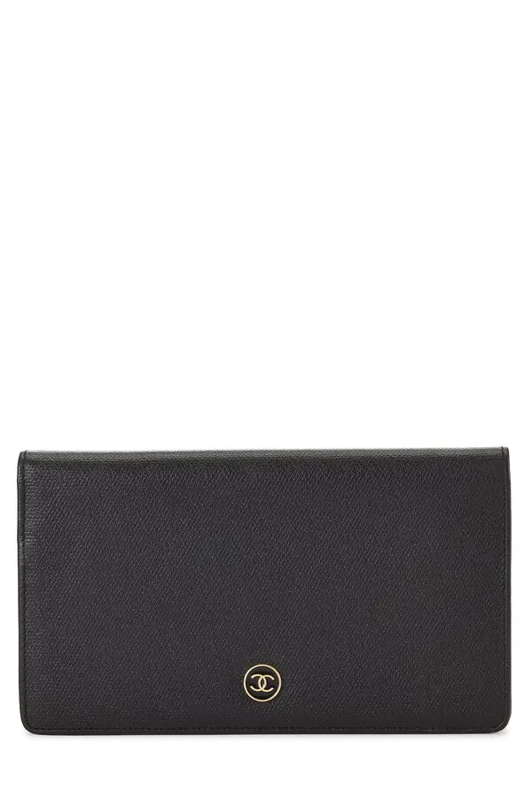 Chanel Calfskin Long Wallet - Black