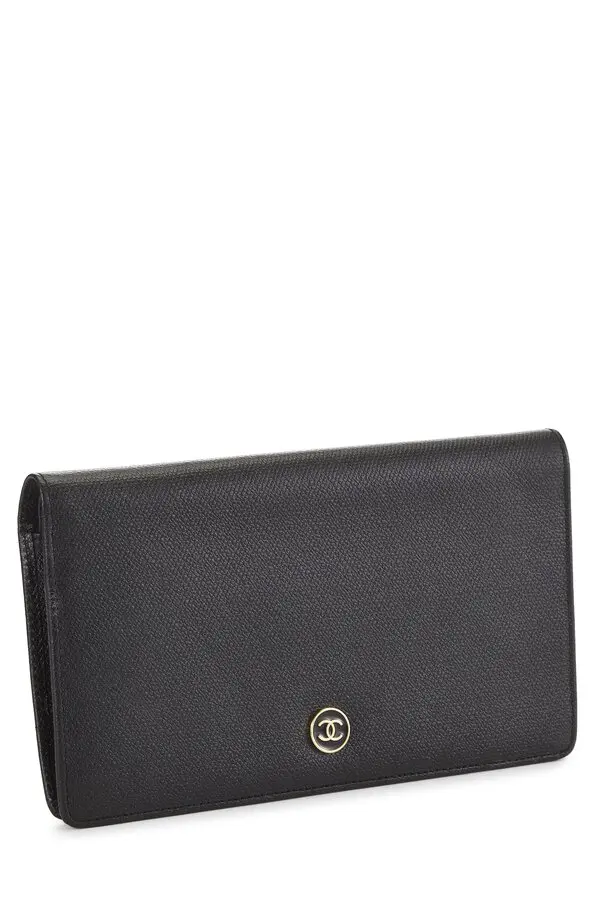 Chanel Calfskin Long Wallet - Black