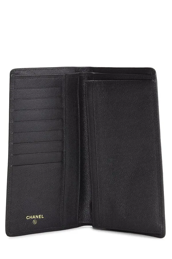 Chanel Calfskin Long Wallet - Black