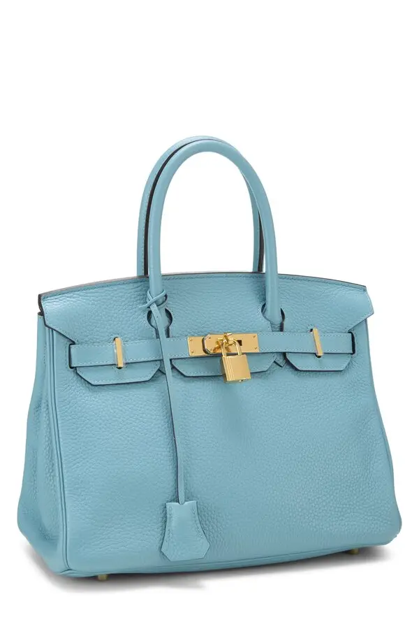 Hermès Atoll Togo Birkin 30 - Blue Atoll