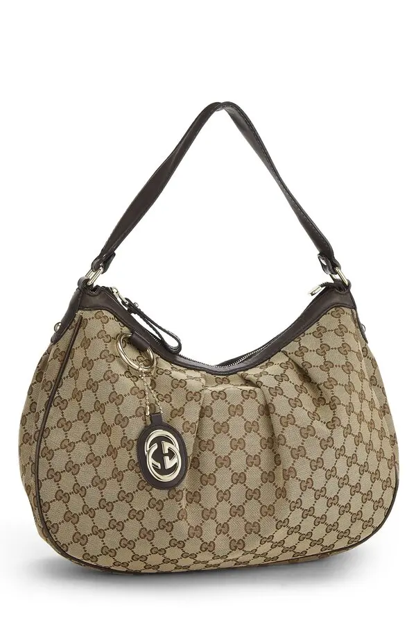 Gucci Brown Original Gg Canvas Sukey Hobo Bag