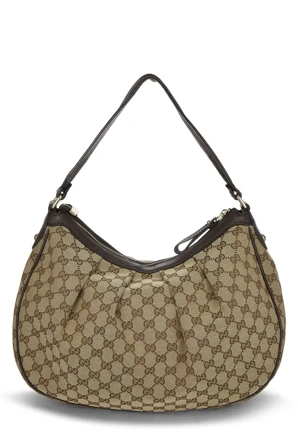 Gucci Brown Original Gg Canvas Sukey Hobo Bag