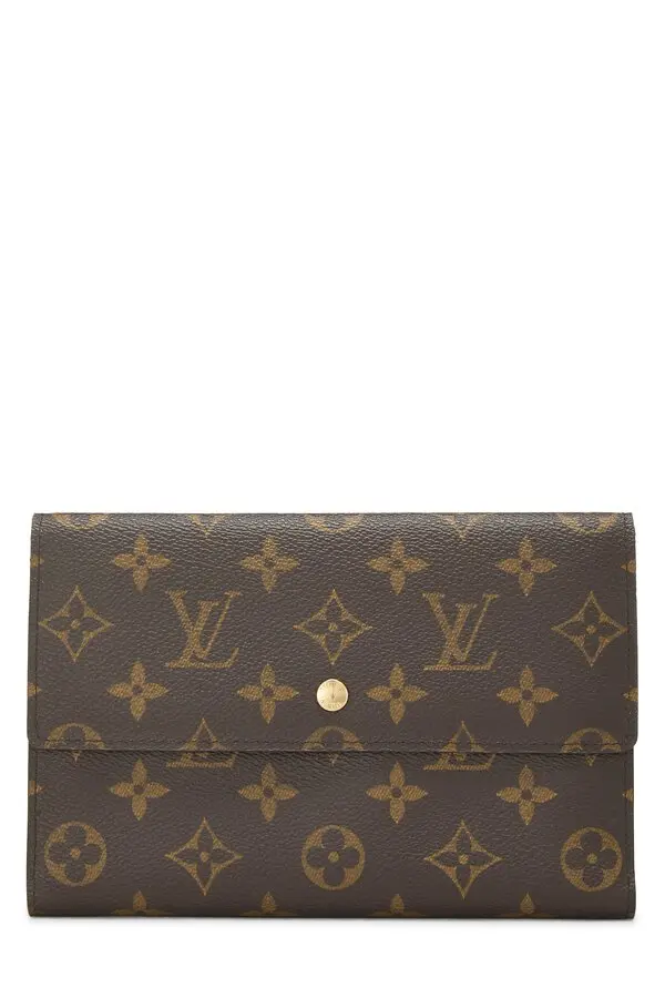 LOUIS VUITTON Monogram Canvas Pochette Passport - Brown