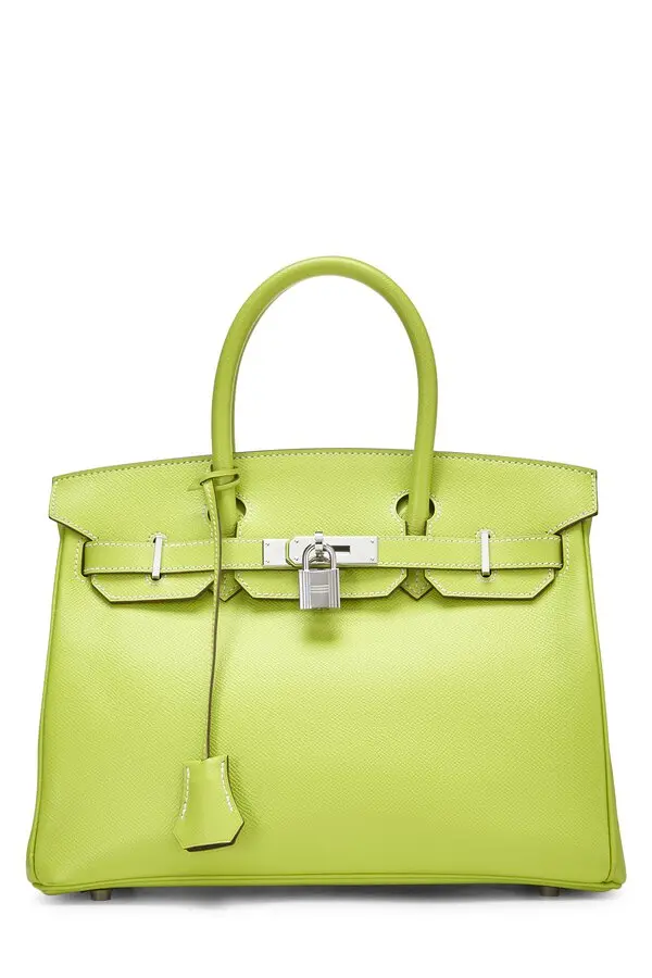Hermès Kiwi & Olive Epsom Candy Birkin 30