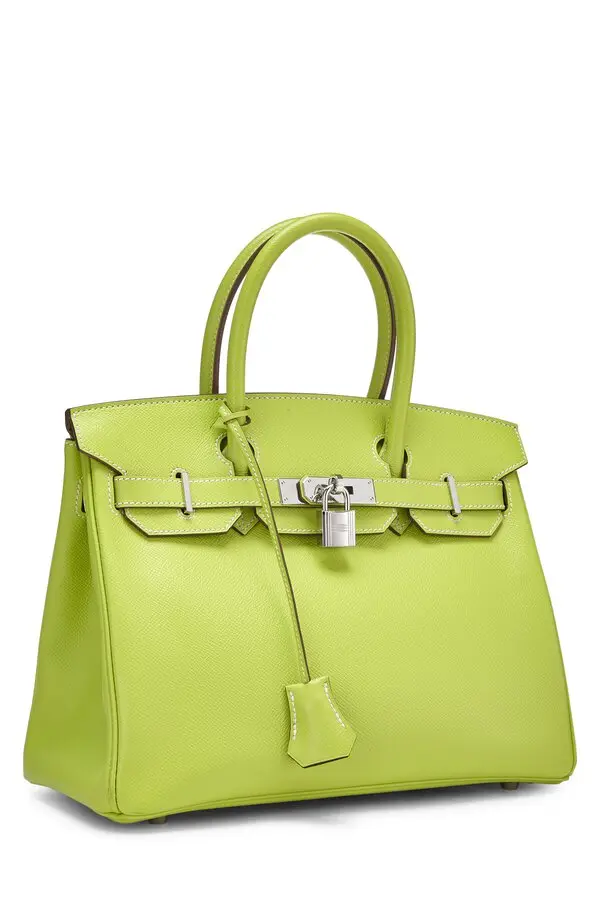 Hermès Kiwi & Olive Epsom Candy Birkin 30