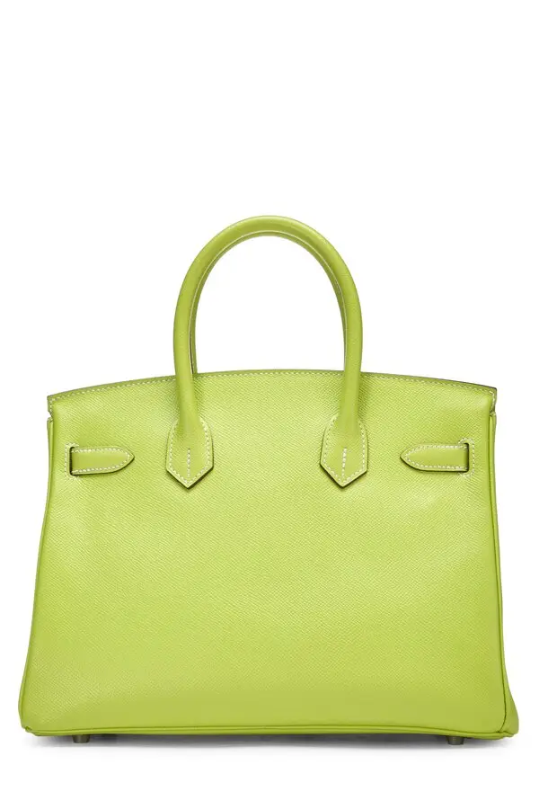 Hermès Kiwi & Olive Epsom Candy Birkin 30