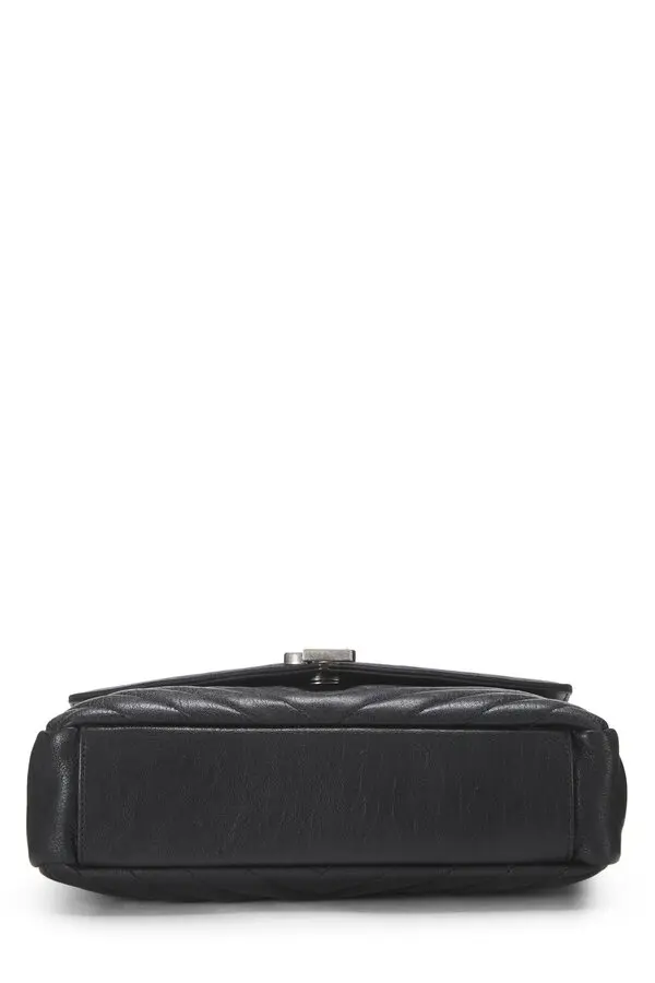 Saint Laurent Chevron Quilted Leather College Bag