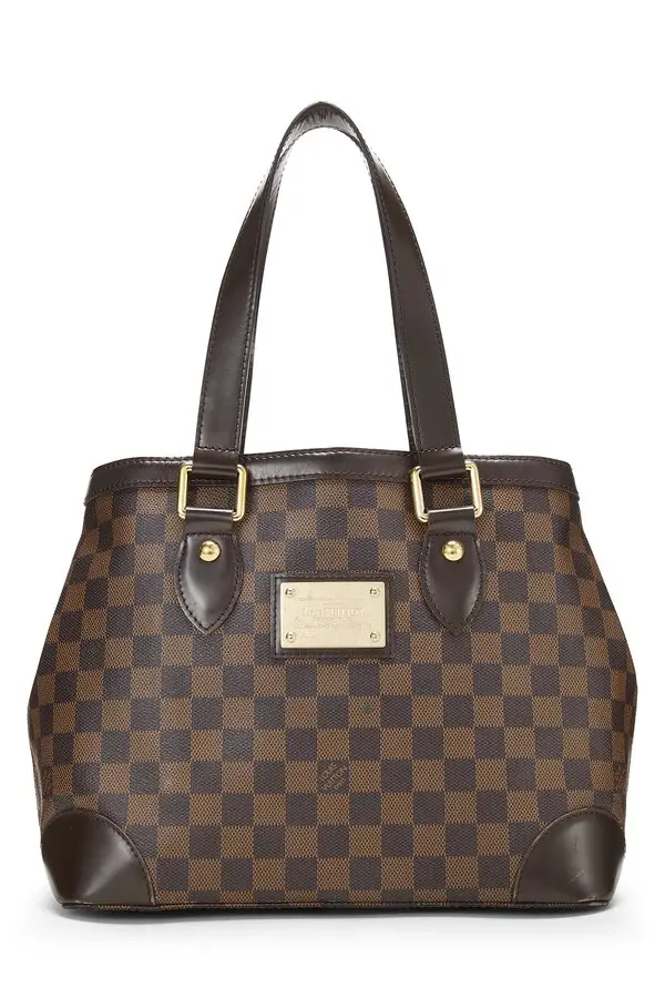 LOUIS VUITTON Damier Ebene Hampstead Tote - Brown