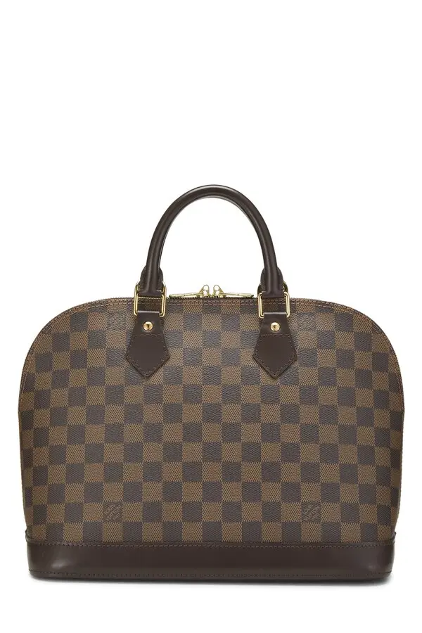 LOUIS VUITTON Damier Ebene Alma Handbag - Brown