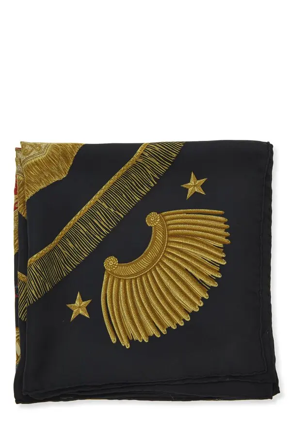 Hermès Multicolor 'poste Et Cavalerie' Silk Scarf 90