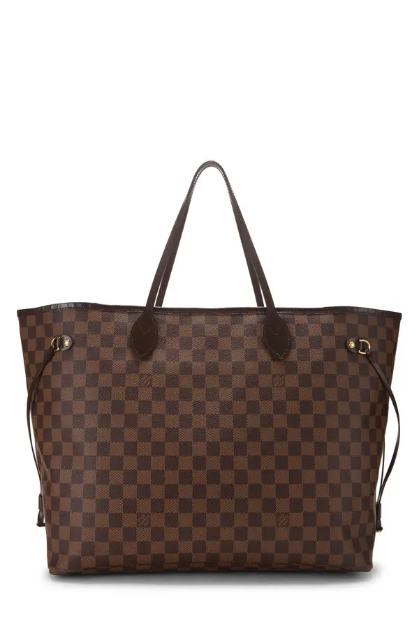 LOUIS VUITTON Damier Ebene Tote - Brown