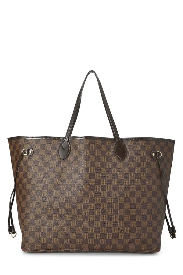 LOUIS VUITTON Damier Ebene Tote - Brown