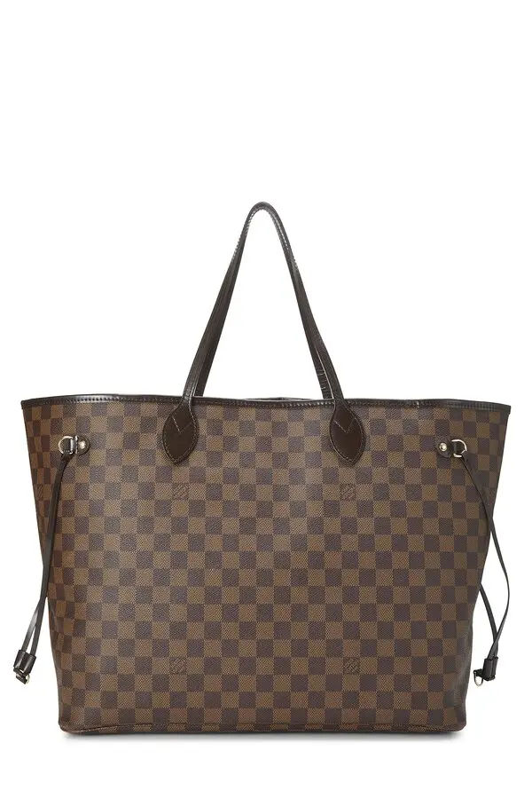 LOUIS VUITTON Damier Ebene Tote - Brown