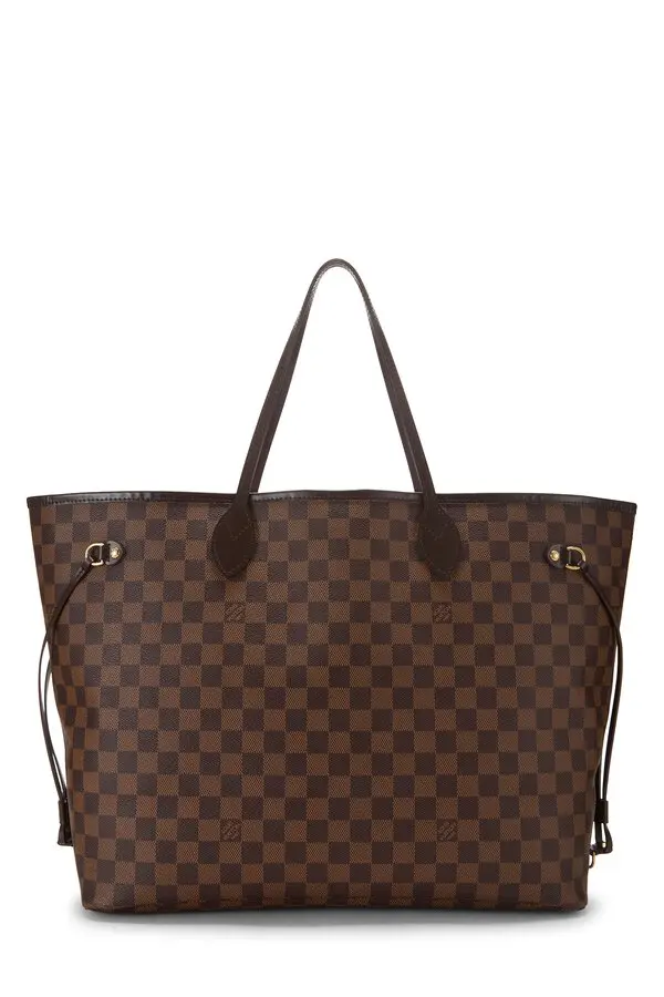 LOUIS VUITTON Damier Ebene Tote - Brown